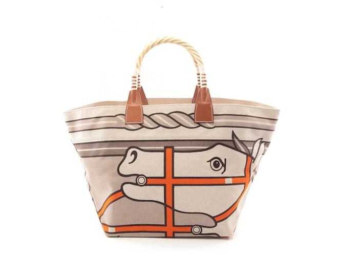 Hermès Hermes Steeple Large Tote Bag Multiple colors Beige Leather ...