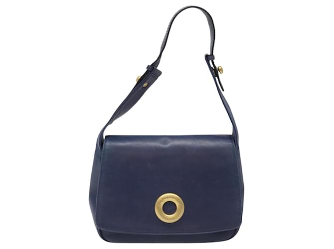 Céline Logo du cercle Blue Leather ref.2047449 - Joli Closet