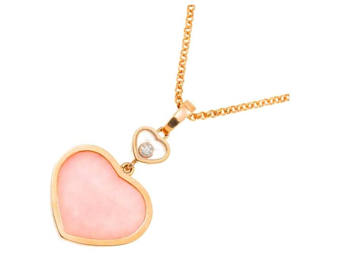 Chopard Happy Heart Diamond Opal Necklace Pink gold ref.2058548 - Joli ...