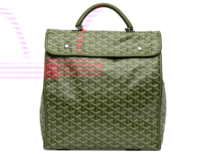 Goyard Red Goyardine Saint Leger Backpack Leather Cloth Pony-style ...