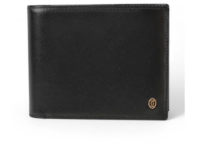 Cartier Leather Bifold Wallet Black ref.2068950 - Joli Closet