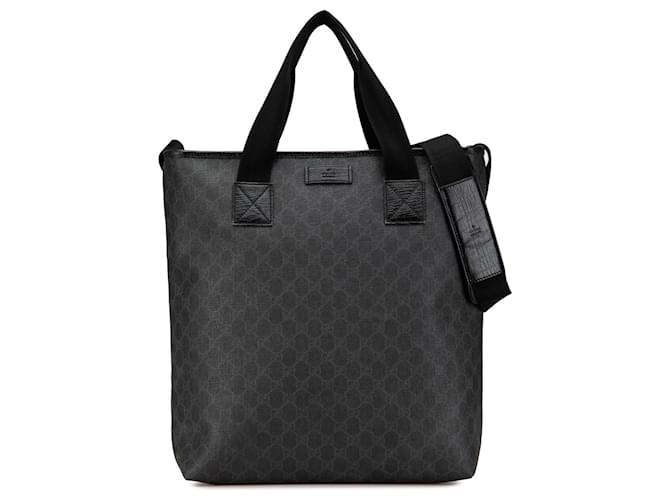 Gucci Black GG Supreme Vertical Satchel Cloth Cloth ref.2070069 - Joli ...