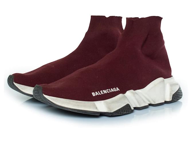 Balenciaga, Speed runner in burgundy Red ref.2073451 - Joli Closet