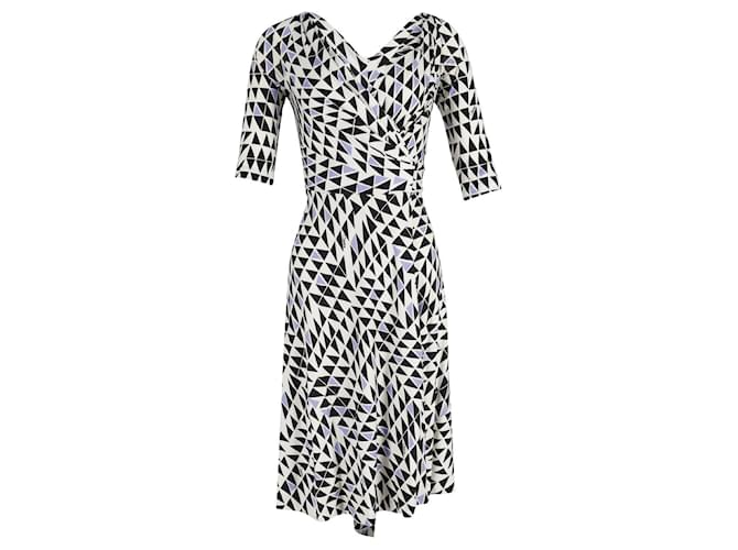 Diane Von Furstenberg DvF Penna silk wrap dress with signature print ...