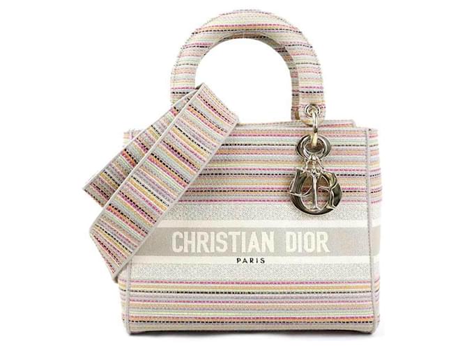 Christian Dior Lady Delight Multicolor Canvas Handbag Multiple colors ...