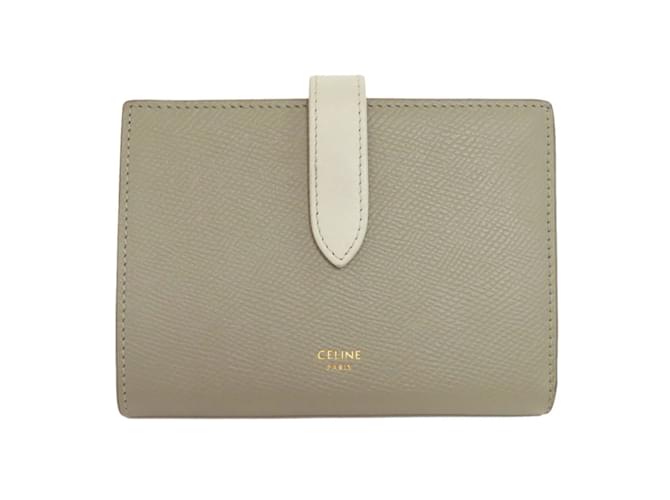 Céline Celine Medium Strap Wallet Bi-fold Leather ref.2094720 - Joli Closet