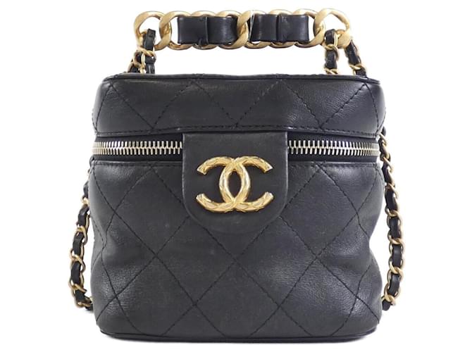 Chanel Vanity Black Leather ref.2097461 - Joli Closet