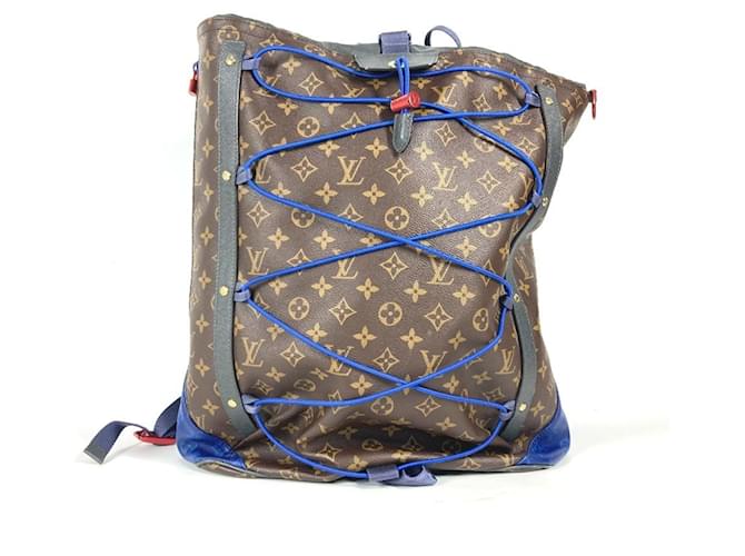 Louis Vuitton Monogram Kim Jones Pacific Backpack Brown Blue Patent ...