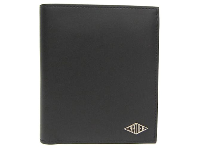 Cartier Logo L3001457 Men's Leather Bill Wallet Black Dark red ref ...