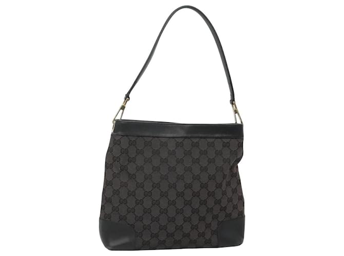 GUCCI GG Canvas Shoulder Bag Black Gold 001 4231 Auth bs23362 Golden Cloth ref.2122837 - Joli Closet