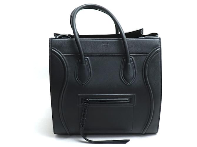 Céline Celine Square Luggage Phantom Handbag Black Leather ref.2123684 ...