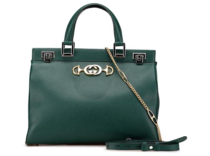Gucci Green Medium Zumi Leather Satchel Pony-style calfskin ref.2123773 ...