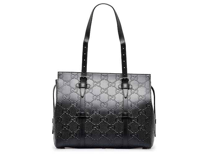 Gucci GG Embossed Tote Black Plastic ref.2126313 - Joli Closet