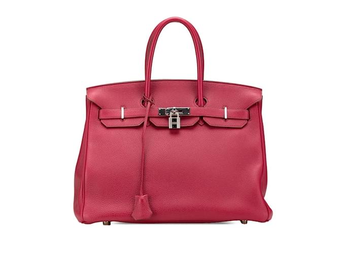 Hermès Hermes Birkin 35 Handbag in Red Togo Leather (Sold) - Joli Closet