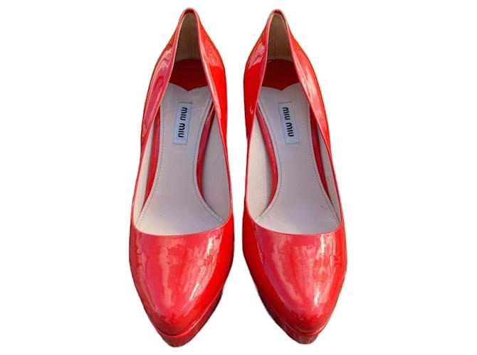 Miu Miu Heels Red Leather ref.2137378 - Joli Closet