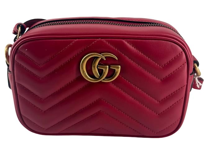 Gucci Marmont Red Leather ref.2137794 - Joli Closet