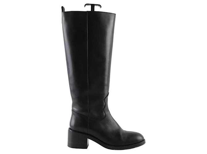 Bash Black leather boots ref.2147138 - Joli Closet
