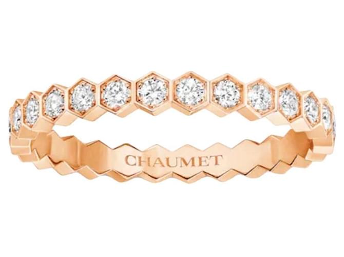Chaumet bee diamond wedding ring Golden Pink gold ref.2140600 - Joli Closet