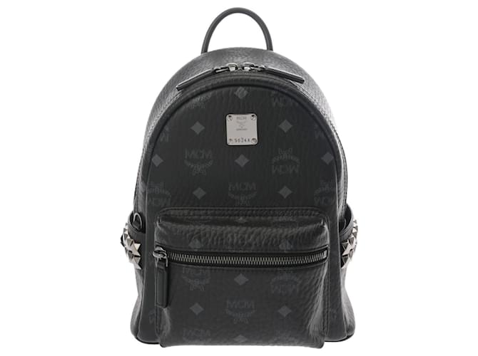 MCM Side Studs Backpack Black Leather ref.2164412 - Joli Closet