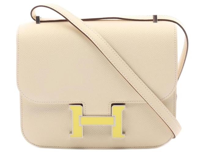Hermès Hermes Constance 3 Mini Nata Shoulder Bag Cream Leather ref ...