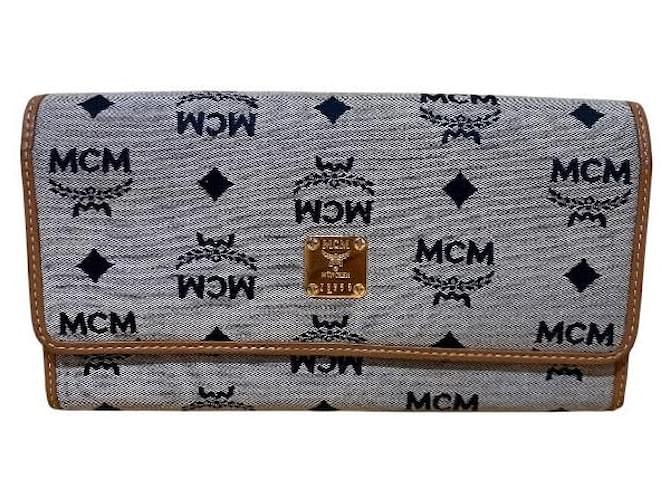 MCM Visetos Bifold Wallet Gray Grey ref.2180007 - Joli Closet