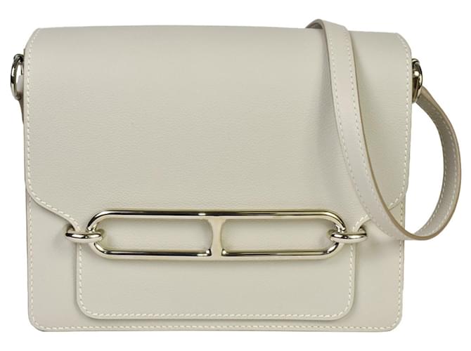 Hermès Hermes Sac Louris 23 Cle Evercolor C Shoulder Bag White Cream ...