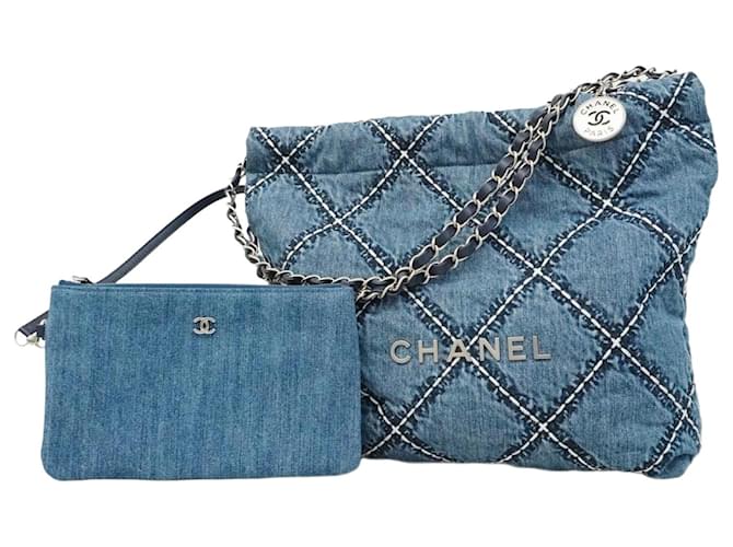 Chanel CHANEL 22 Blue Denim ref.JC2189425 (Sold) - Joli Closet