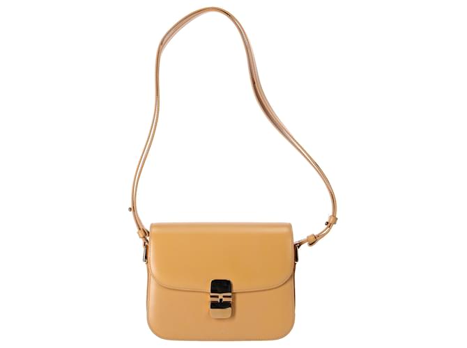 Apc A.P.C. Small Grace Shoulder Bag in Yellow Leather Camel ref ...