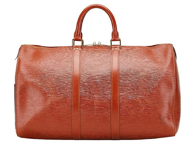 Louis Vuitton Keepall 45 Epi Boston Bag Brown Leather ref.JC2190206 ...