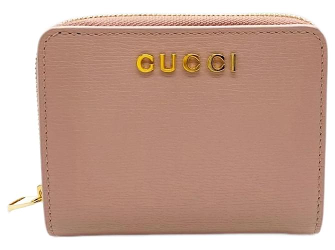 Gucci Script Mini Wallet Bi-fold in Light Pink Leather ref.2195696 ...