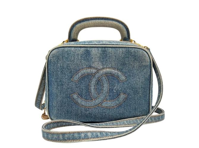 Chanel Denim Vanity Bag Blue ref.2196622 - Joli Closet