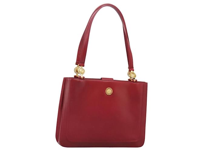 VERSACE Tote Bag Leather Red Gold Auth am8101 Golden ref.2202089 - Joli ...