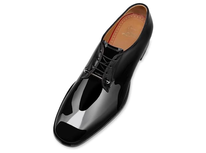 Christian Louboutin Chambeliss Derbies - Patent calf leather - Black ...