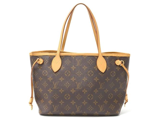 Louis Vuitton Neverfull PM Monogram Leather Tote Brown Cloth ref ...