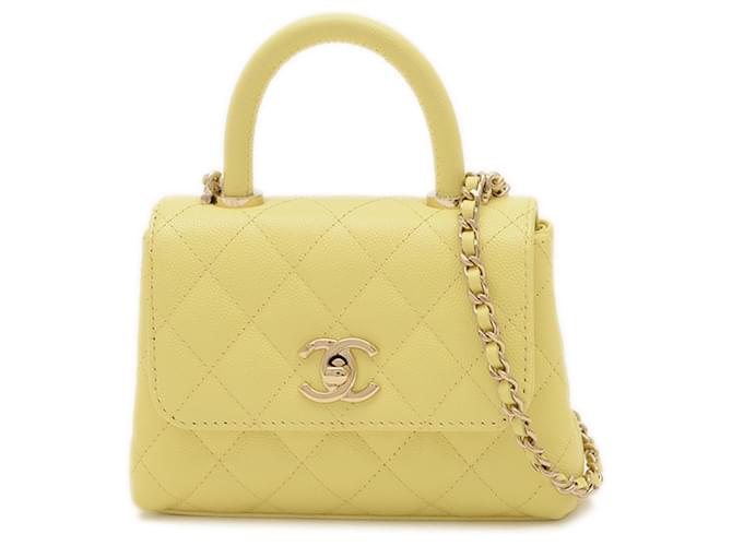 Chanel Coco Handle Extra Mini 2WAY Bag Yellow ref.2209003 - Joli Closet