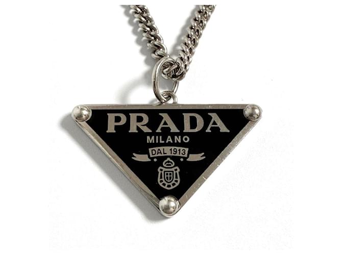 Prada Men's and Women's Symbol Necklace Pendant Silver ref.2210876 ...