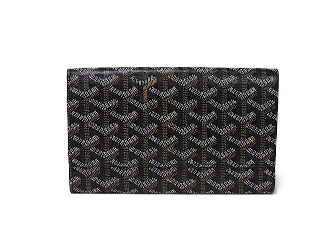Goyard Long Wallet in Black Canvas and Leather (Sold) - Joli Closet