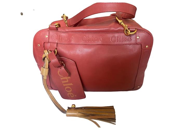 Chloé Red handbag Leather ref.2217660 - Joli Closet