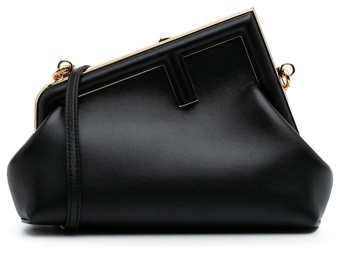 Fendi Black Small Nappa Fendi First Crossbody Leather ref.2217891 ...
