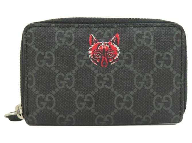 Gucci Wolf GG Supreme Business Card Holder Black Plastic ref.2218593 ...
