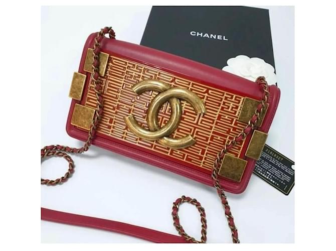 Chanel 2016 Paris-Seoul Lego Brick Bronze Flap Bag Pre-owned Red ...