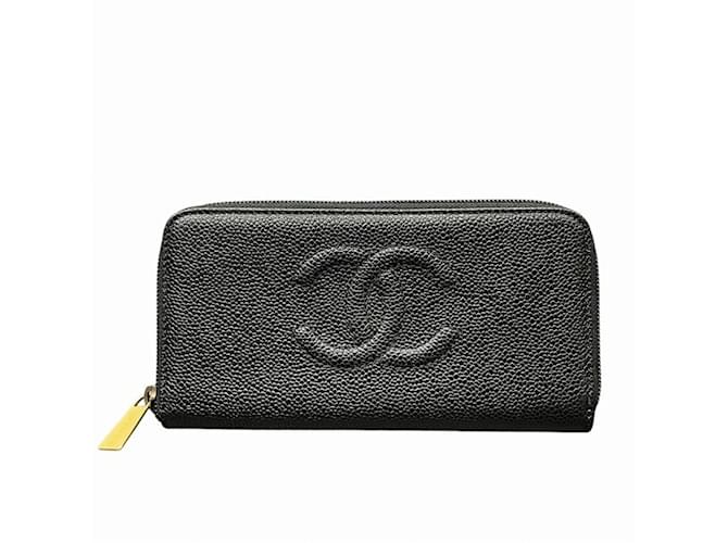 Chanel Coco Mark Long Wallet in Black Grained Calfskin ref.2237987 ...