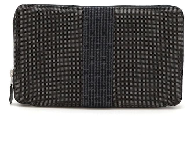 Hermès Hermes Canvas Aline GM Wallet Passport Case Grey Cloth ref ...