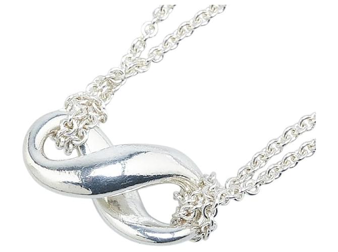 Tiffany & Co Silver Figure Eight Necklace Silvery Metallic Metal ref ...