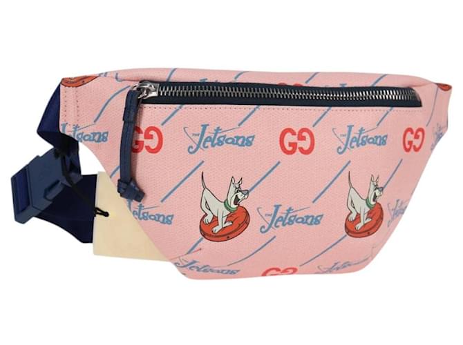 GUCCI Children GUCCIxThe Jetsons Waist bag PVC Pink Silver 502095 Auth ...