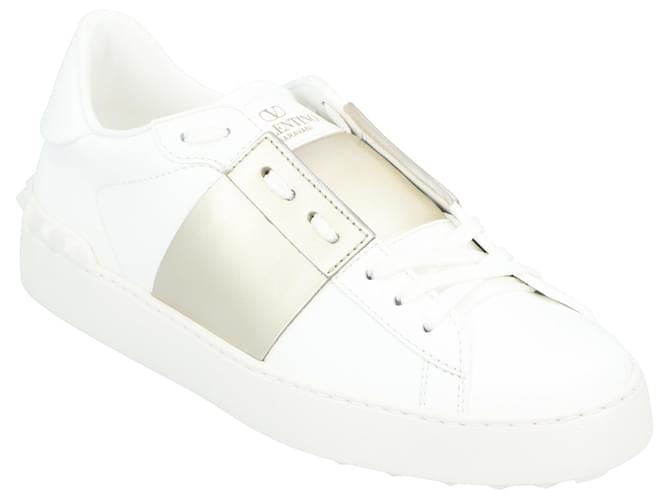 Valentino Garavani Open Sneakers White Leather Pony-style calfskin ref ...