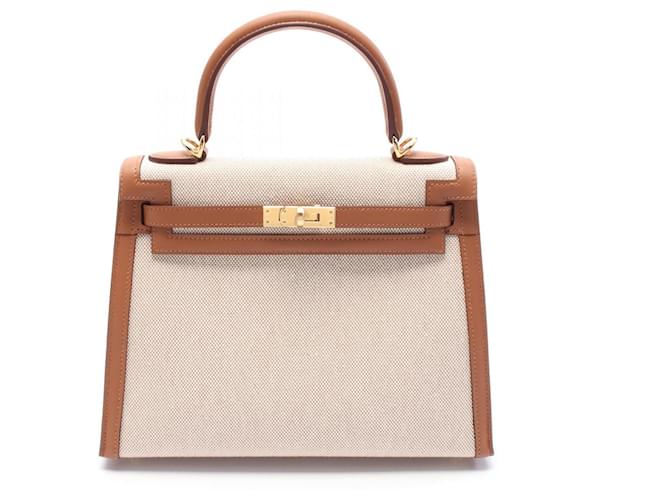 Hermès Hermes Toile H Kelly 25 Handbag 082736CC Stamp W (2024) Brown ...