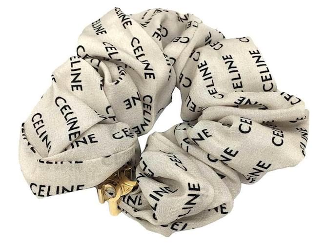 Céline Celine Silk Scrunchie in Beige ref.2267589 - Joli Closet