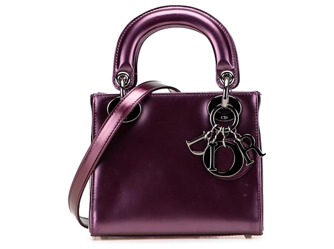 Dior Purple Mini Patent Lady Dior Leather Patent leather ref.2275739 ...