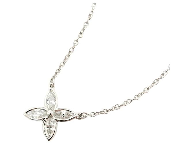 Tiffany & Co Tiffany Victoria 4P Diamond Necklace Silvery Platinum ref ...